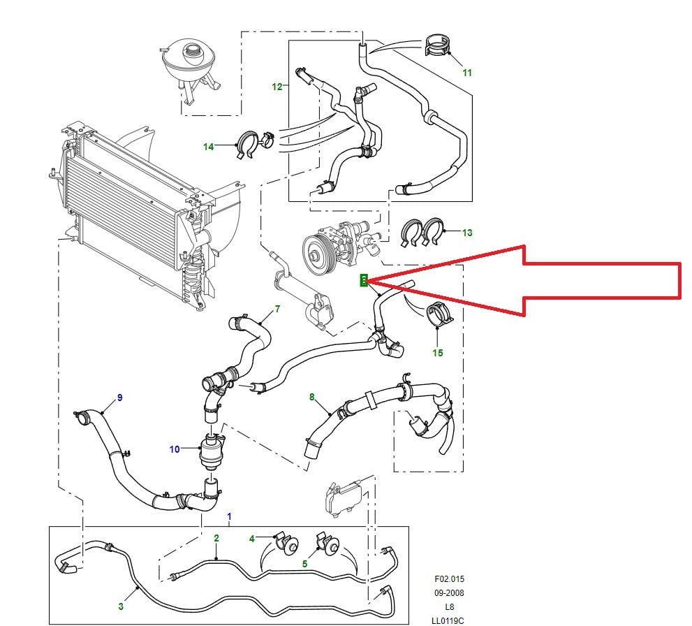 Jhb501780-ld kalorifer hortumu puma defender