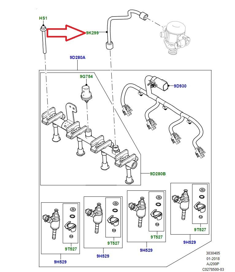 Lr091588 jde38576 benzin borusu