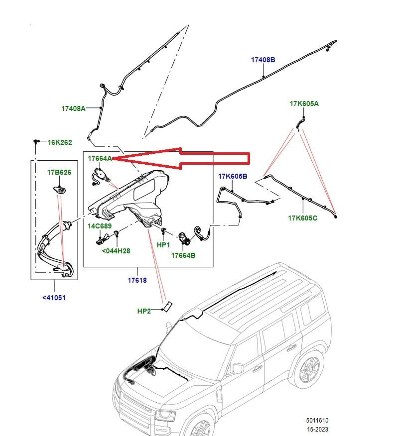 Lr129849 far yıkama su pompası defender