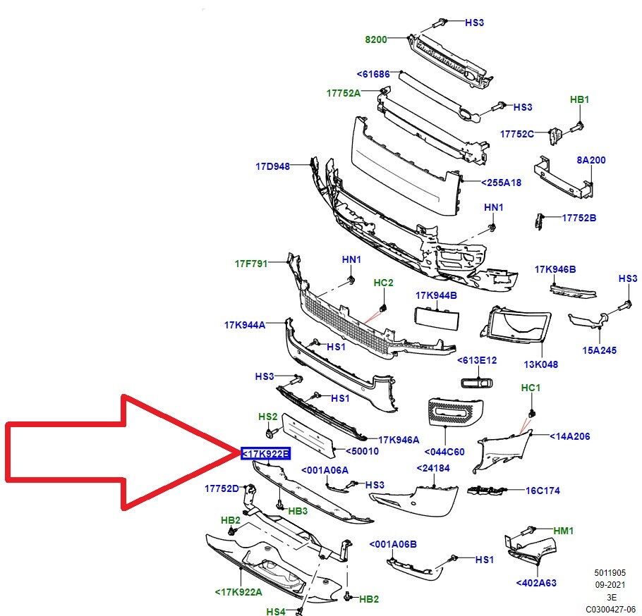 Lr149407 lr132669 ön tampon çeki kapağı defender