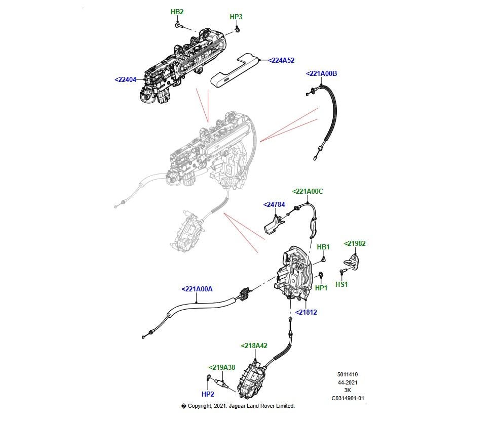 Lr153712 kapı kilidi sol ön range rover
