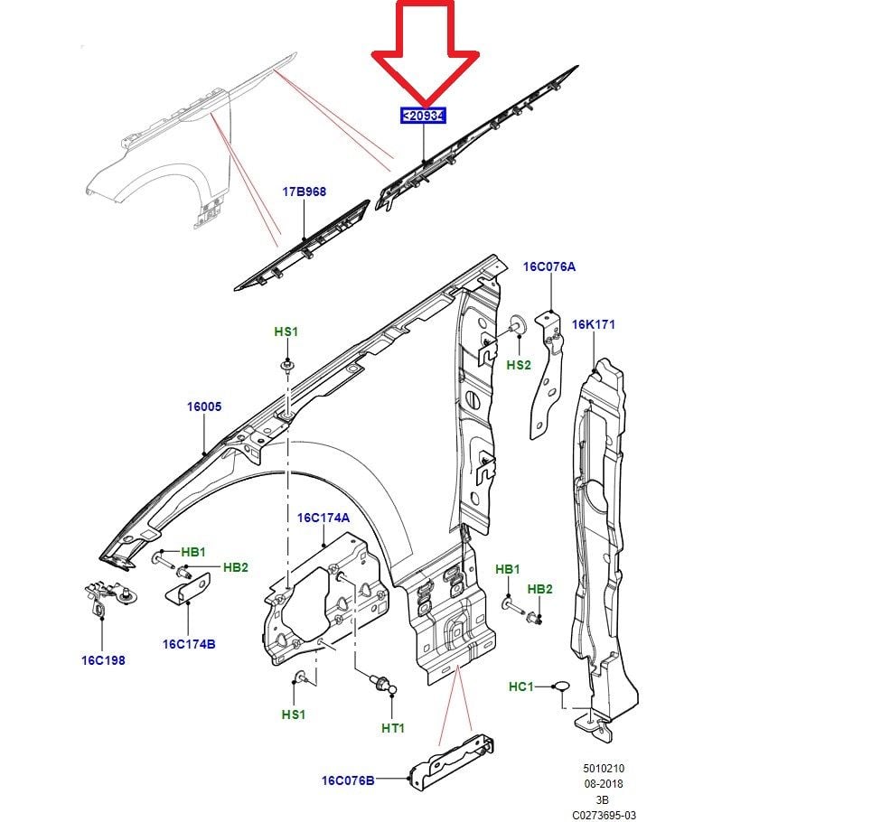Lr153977 lr092669 izgara sağ range rover velar