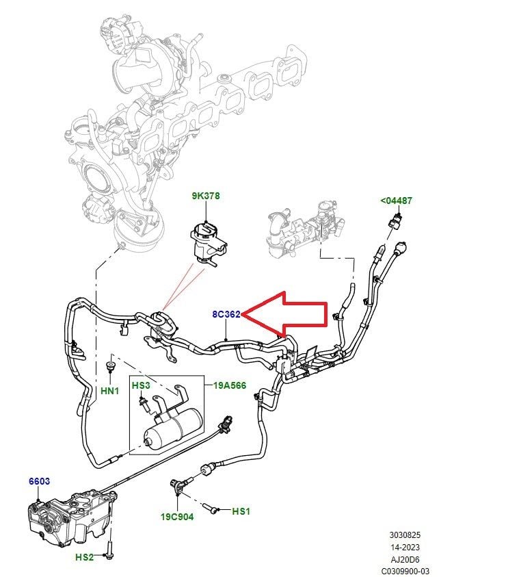 Lr160489 lr125546 vakum hortum takımı