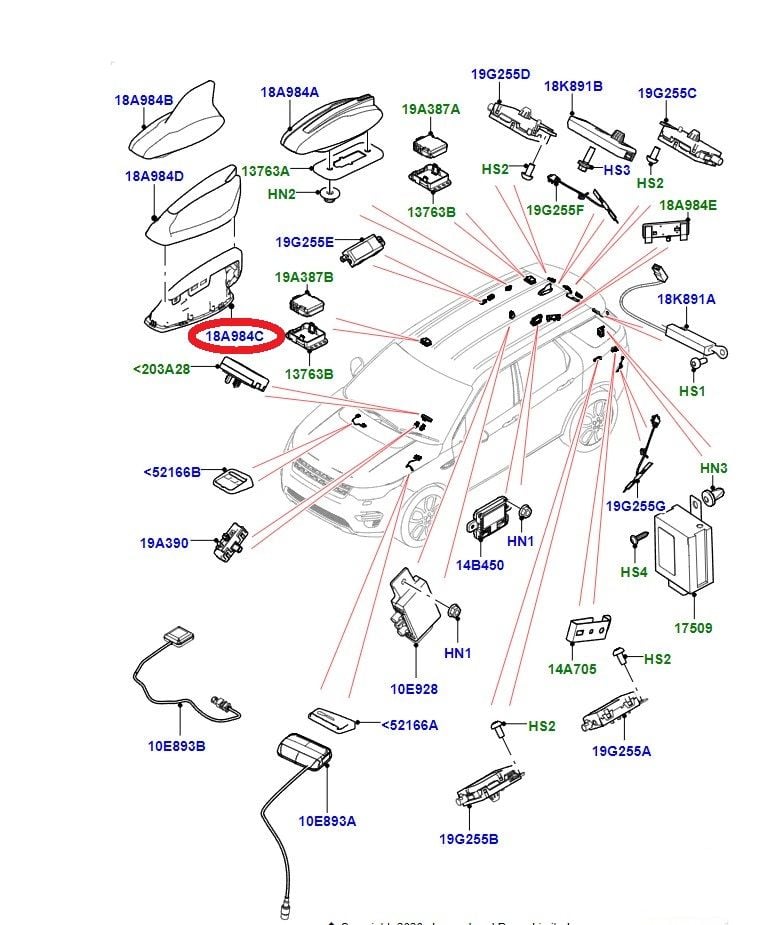 Lr166503 j9c35691 kameralı tavan anteni